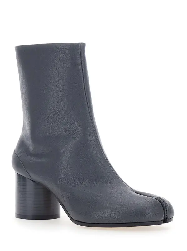 MAISON MARGIELA Leather Tabi Ankle Boots - Gray