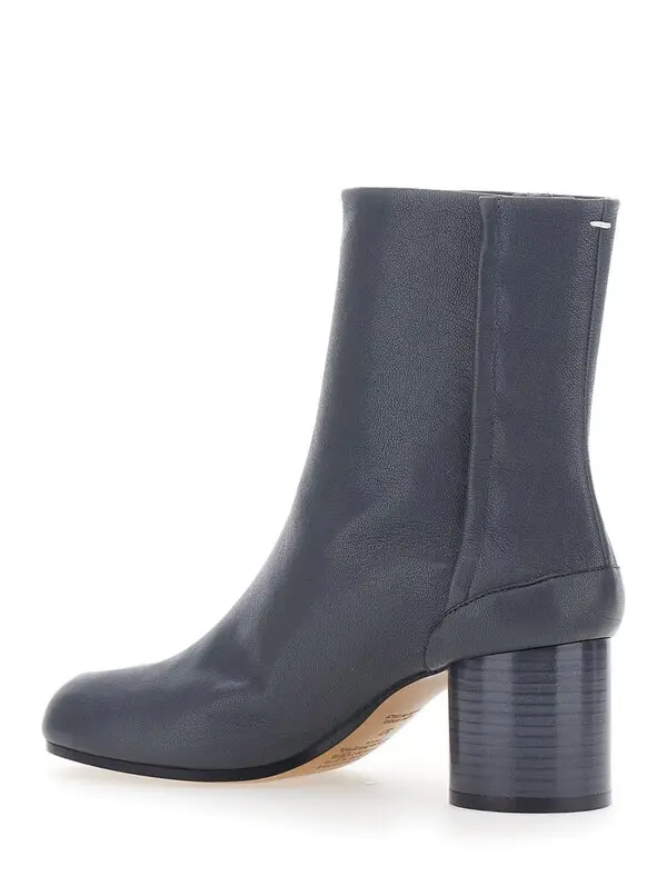 MAISON MARGIELA Leather Tabi Ankle Boots - Gray