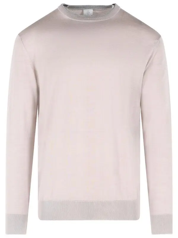 Eleventy Sweater In Wool And Silk Yarn