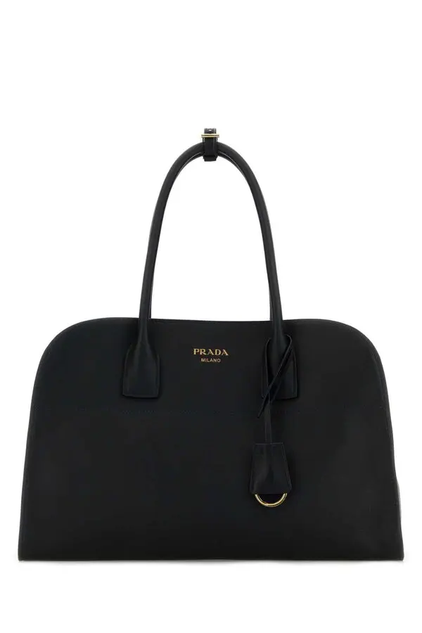 Prada Leather Medium Shopping Bag - Black