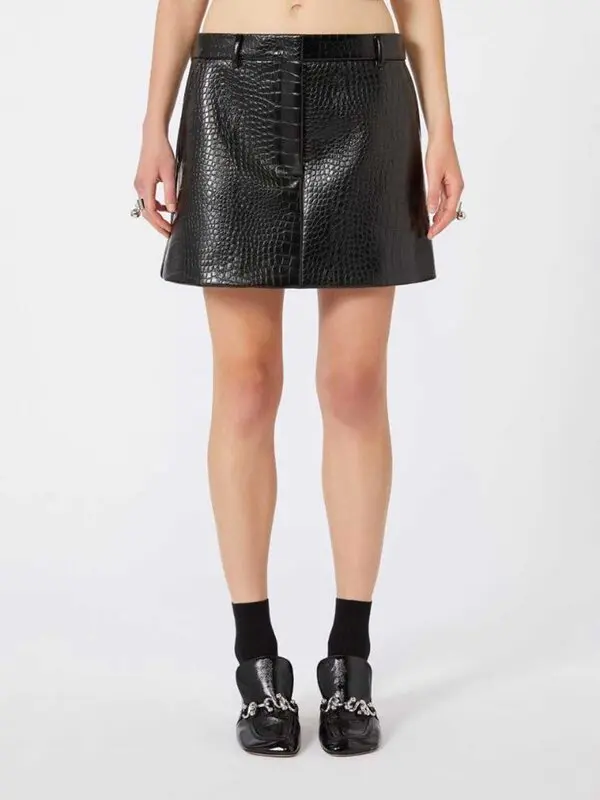Sportmax Patent Leather Skirt