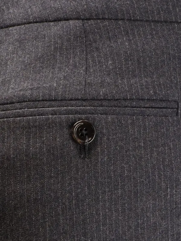 Celine Pinstripe Wool Trousers
