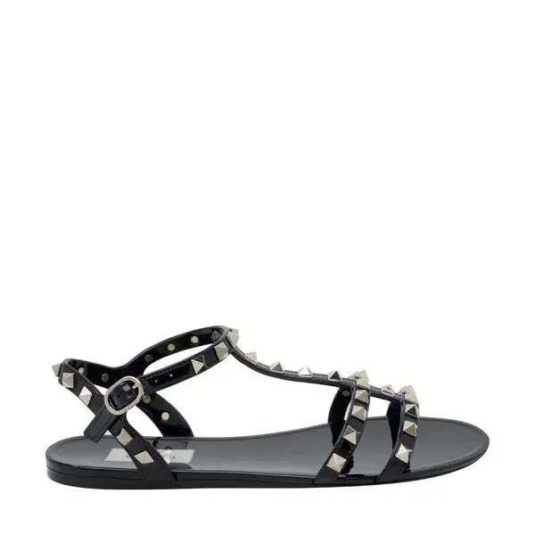 Valentino Garavani Rockstud Rubber Sandals - Black