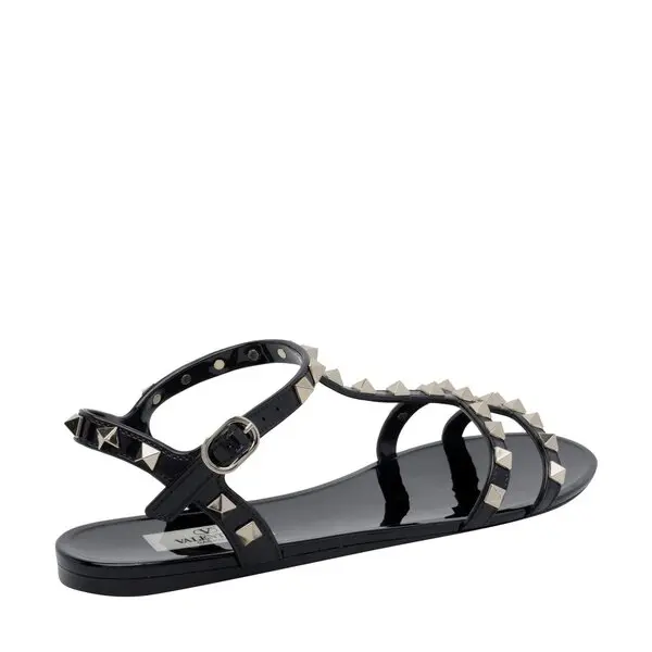 Valentino Garavani Rockstud Rubber Sandals - Black