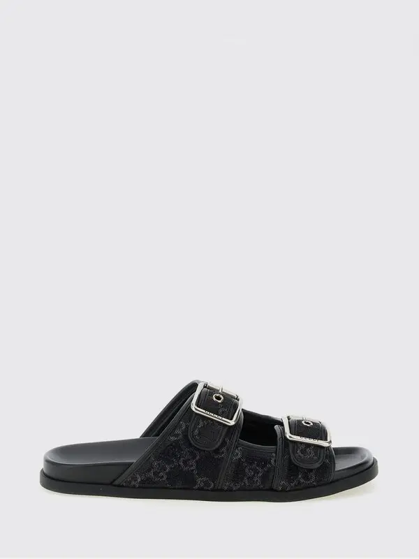 Gucci Gg Monogram Cotton Denim Sandals