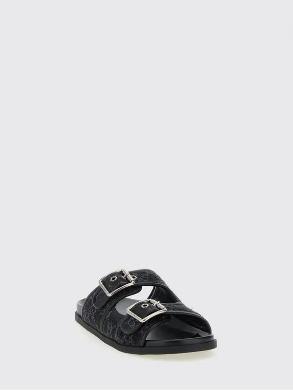 Gucci Gg Monogram Cotton Denim Sandals