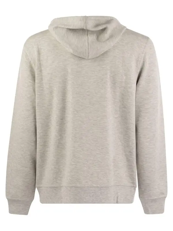 Brunello Cucinelli Cotton, Cashmere And Silk Fleece Zipped Topwear - Cream