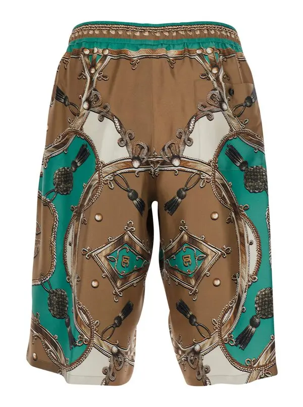Dolce & Gabbana Bermuda 'vanity' With All-over Print In Silk For
