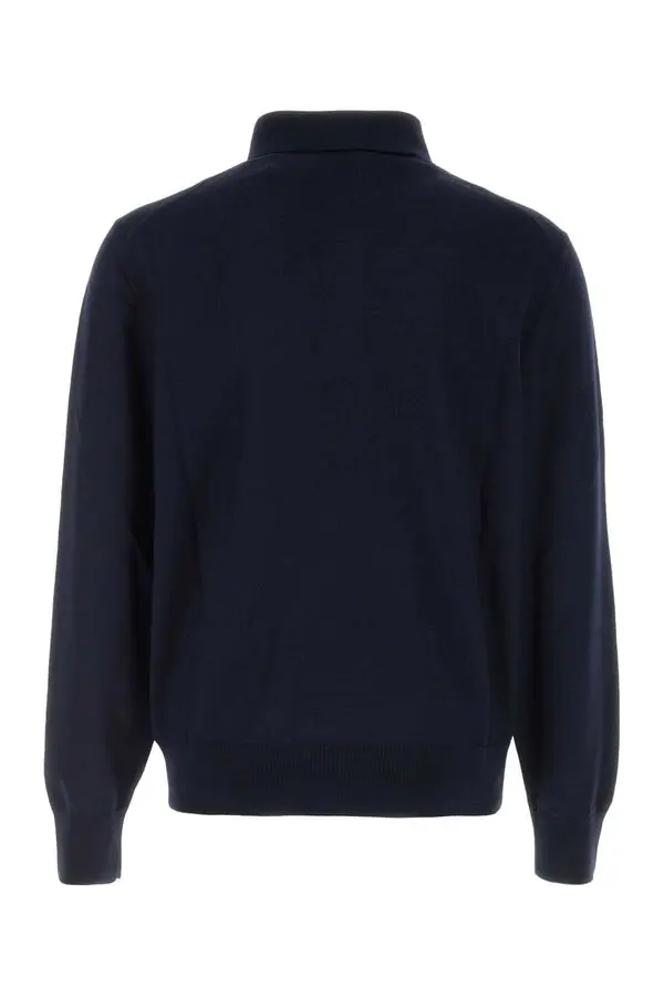BOSS Navy Wool Polo Shirt