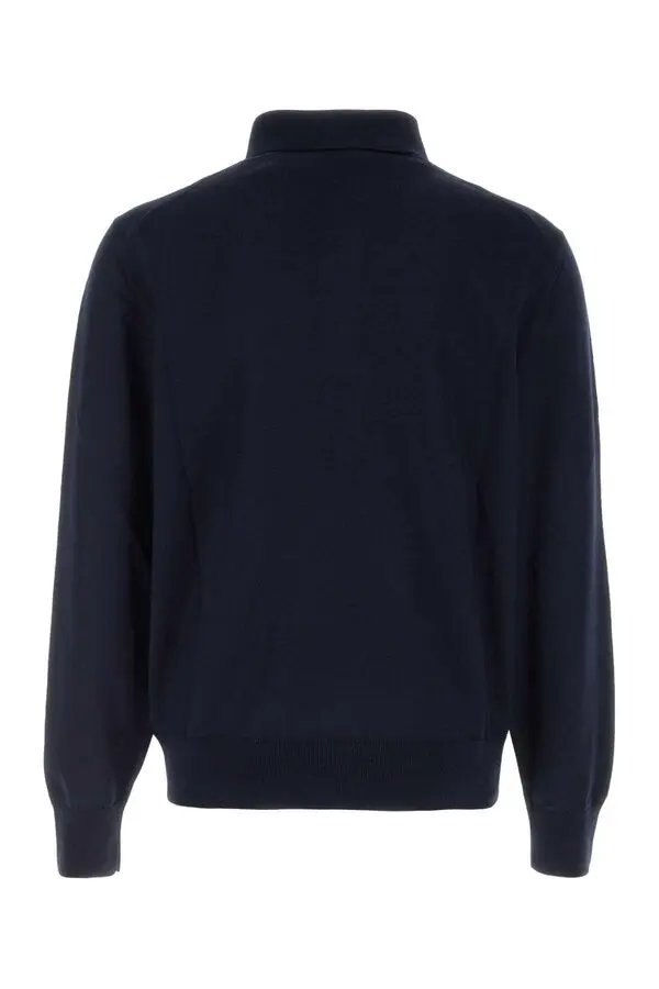 BOSS Navy Wool Polo Shirt