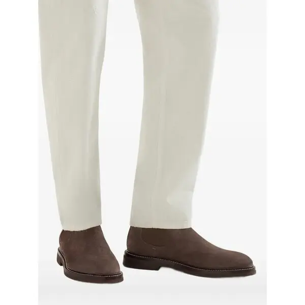 Brunello Cucinelli Suede Chelsea Boot - Brown