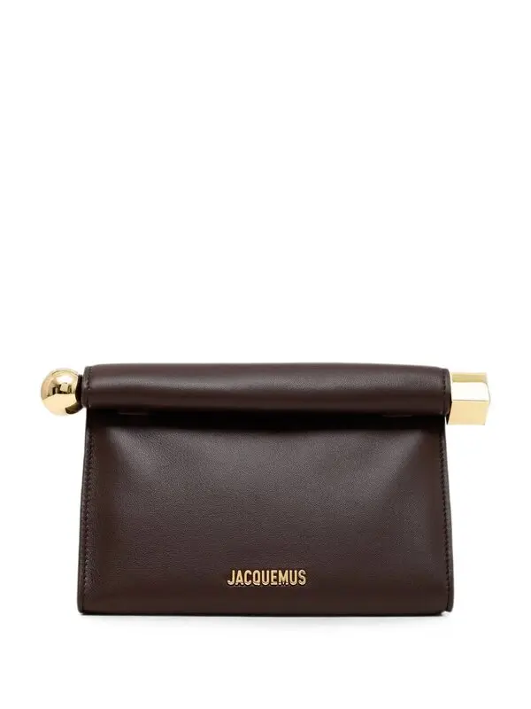 Jacquemus Le Sac Rond Carre Leather Cross Body Bag - Brown