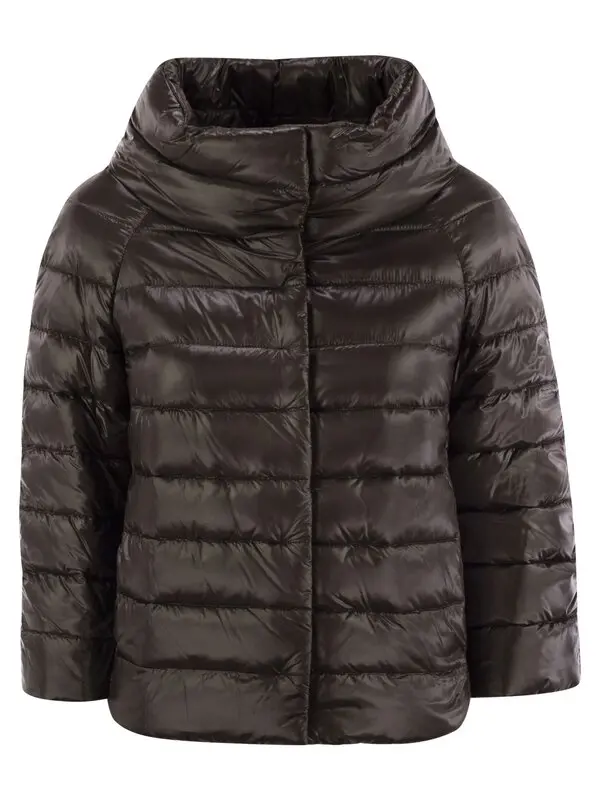 Herno Mini Cape With Jewelled Sleeves