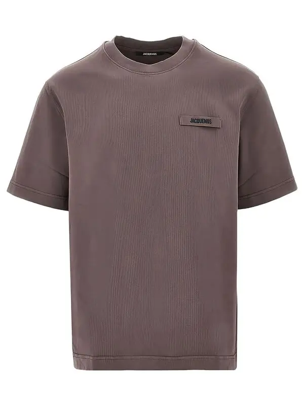 Jacquemus Le T-shirt Gros Grain In Cotton - Brown