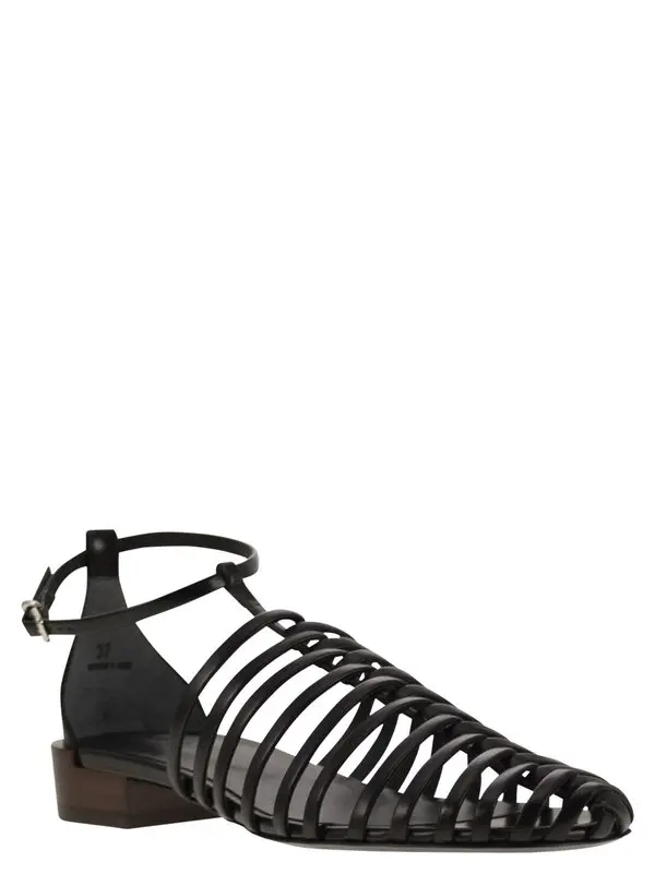 TOD'S Leather Sandal - Black
