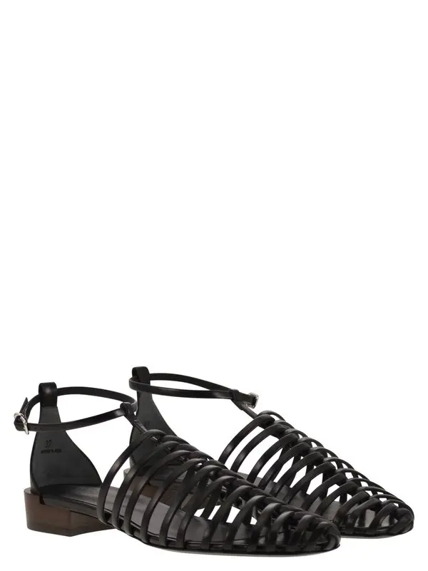 TOD'S Leather Sandal - Black