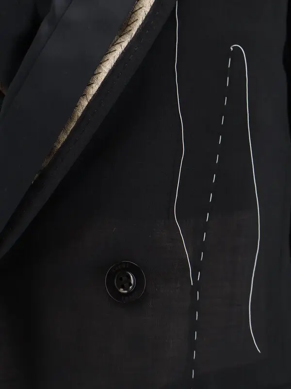 Sacai Silk And Organza Blazer
