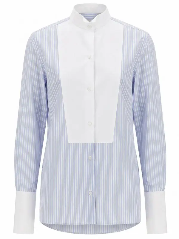 TOM FORD Striped Cotton Shirt - Blue