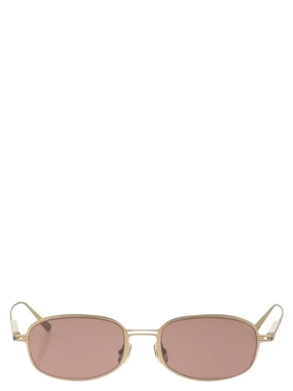 Brunello Cucinelli Titanium Sunglasses With Slim Square Frame