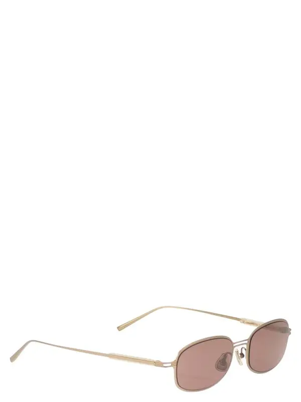 Brunello Cucinelli Titanium Sunglasses With Slim Square Frame