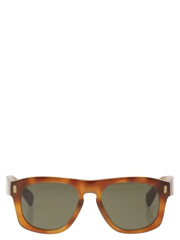 Brunello Cucinelli Tortoiseshell Acetate Sunglasses With Iconic Details - Brown