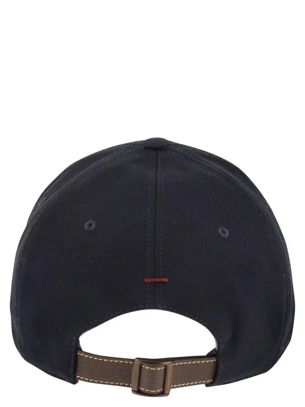Brunello Cucinelli Garment-dyed Twisted Cotton Gabardine Baseball Cap - Blue