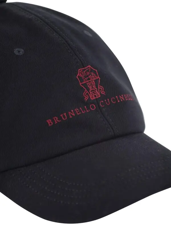 Brunello Cucinelli Garment-dyed Twisted Cotton Gabardine Baseball Cap - Blue