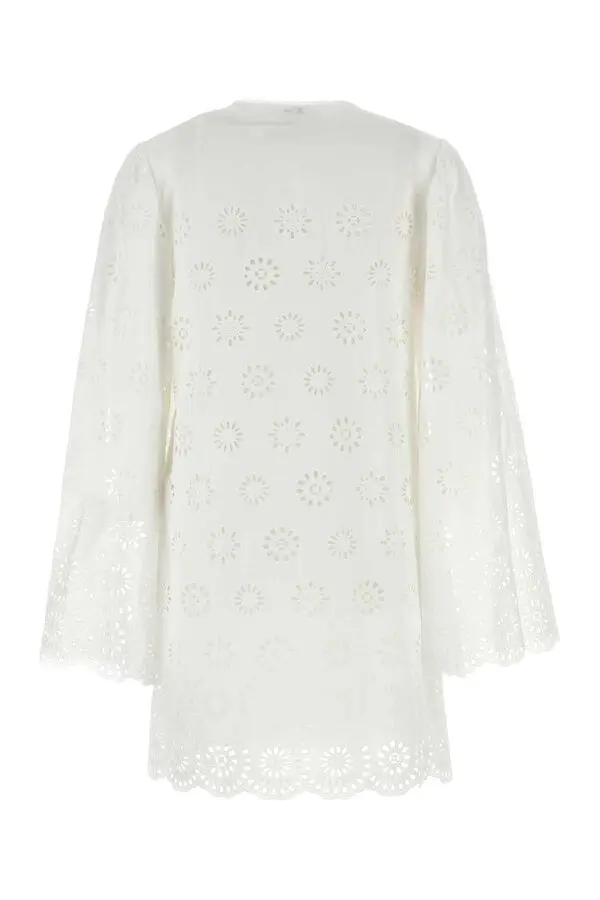 Chloé Broderie Anglaise Mini Dress - White