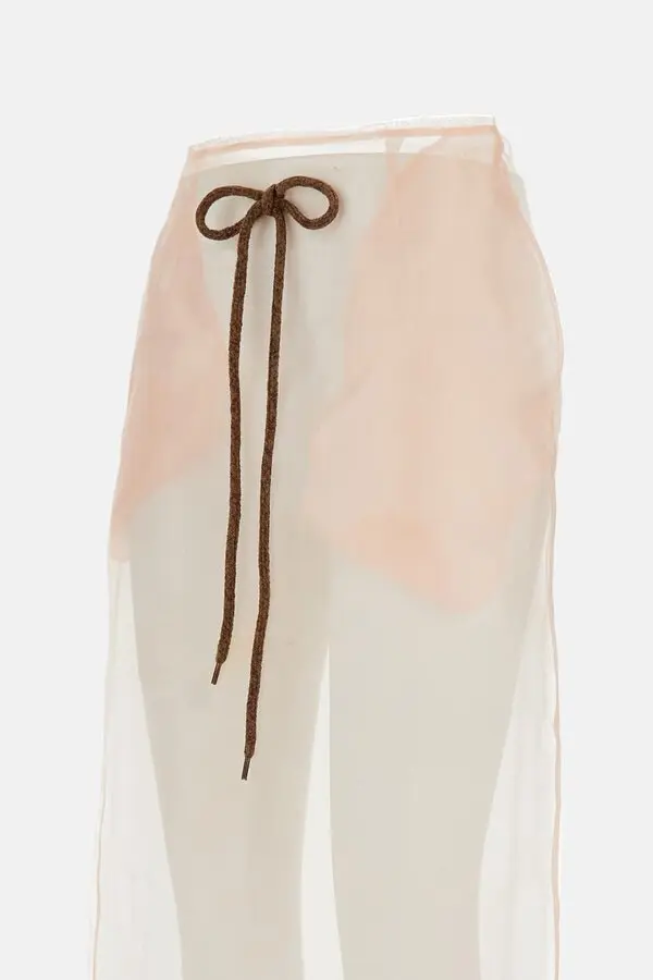 Simone Rocha Sheer Column Midi Skirt
