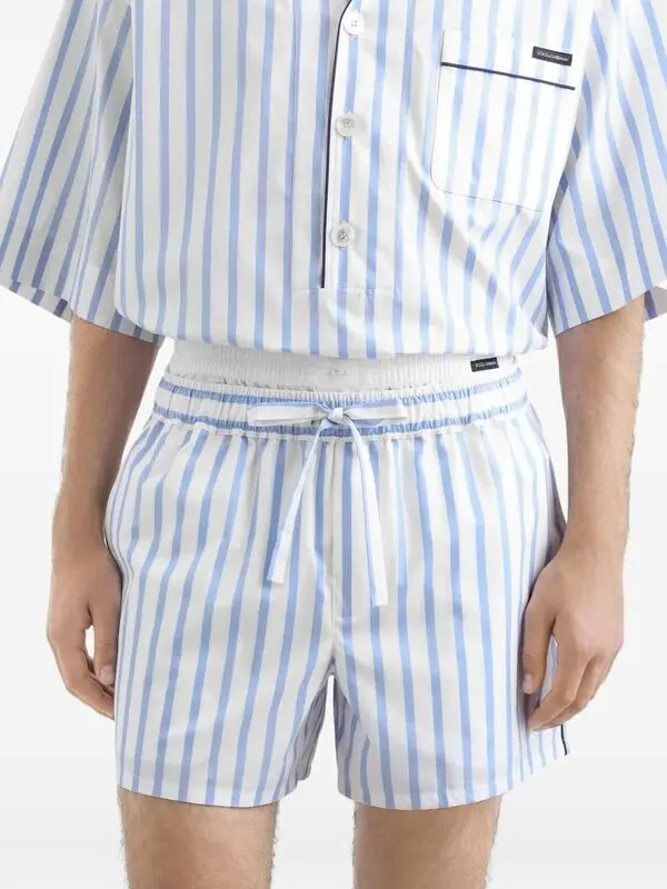 Dolce & Gabbana Striped Bermuda Shorts With Drawstring