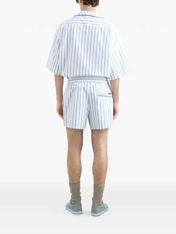 Dolce & Gabbana Striped Bermuda Shorts With Drawstring