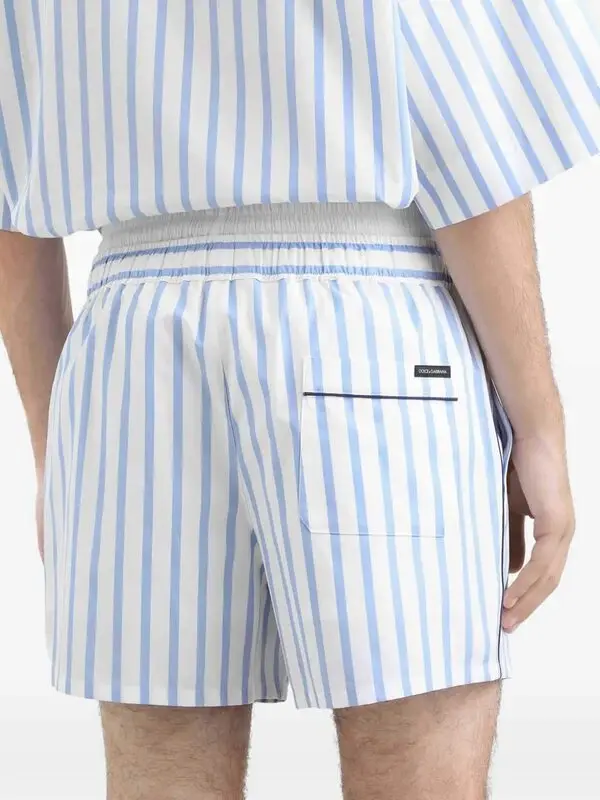 Dolce & Gabbana Striped Bermuda Shorts With Drawstring