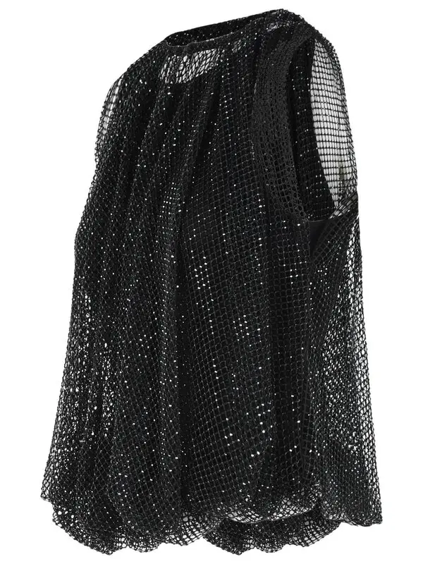 Sportmax Crystal Mesh Top - Black