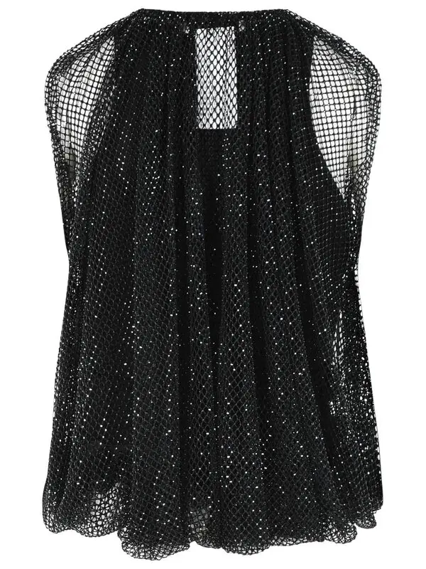 Sportmax Crystal Mesh Top - Black