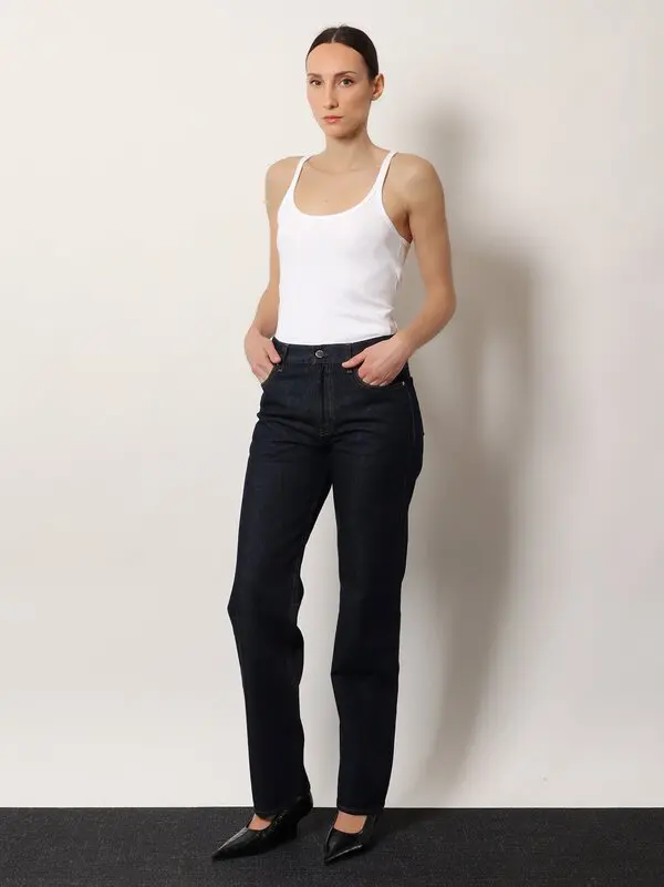 TOTEME Low Straight Denim Jeans