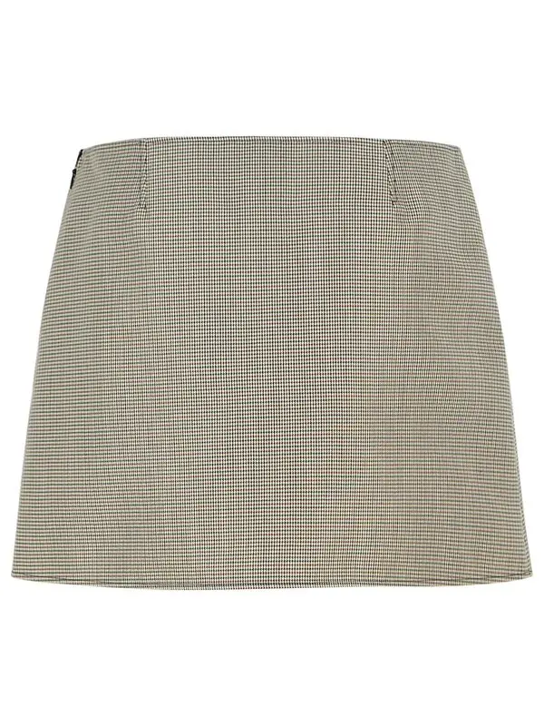 COURREGES Beige Wool Blend Miniskirt