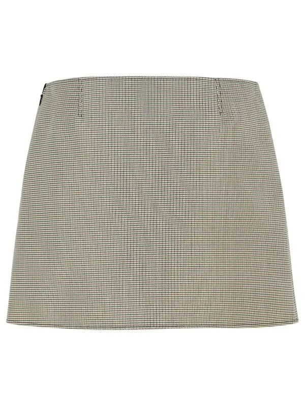 COURREGES Wool Blend Miniskirt - Cream