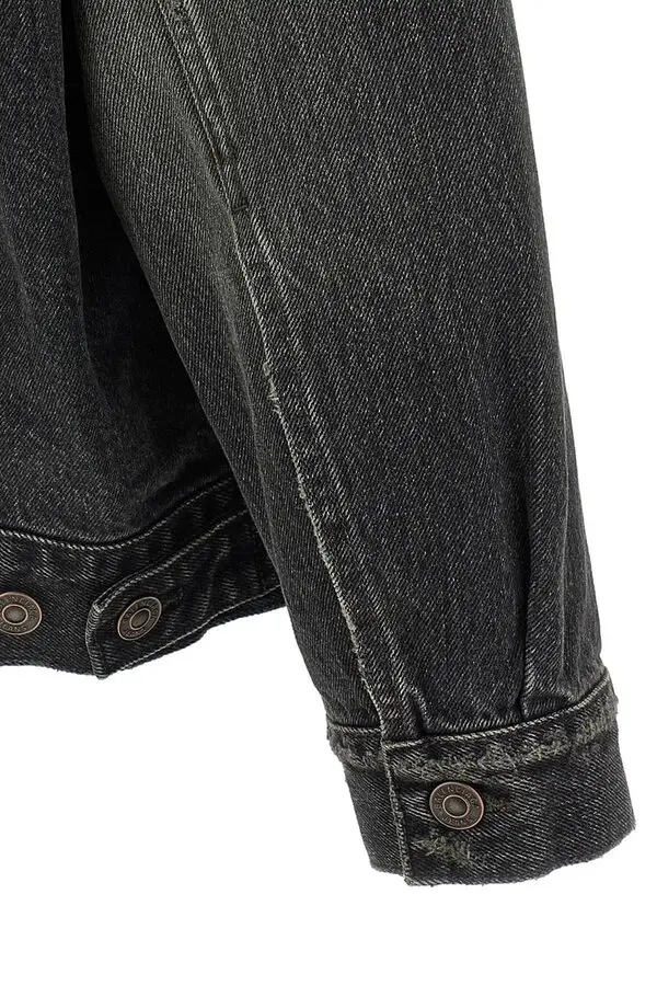 Balenciaga Denim Jacket With Used Effect