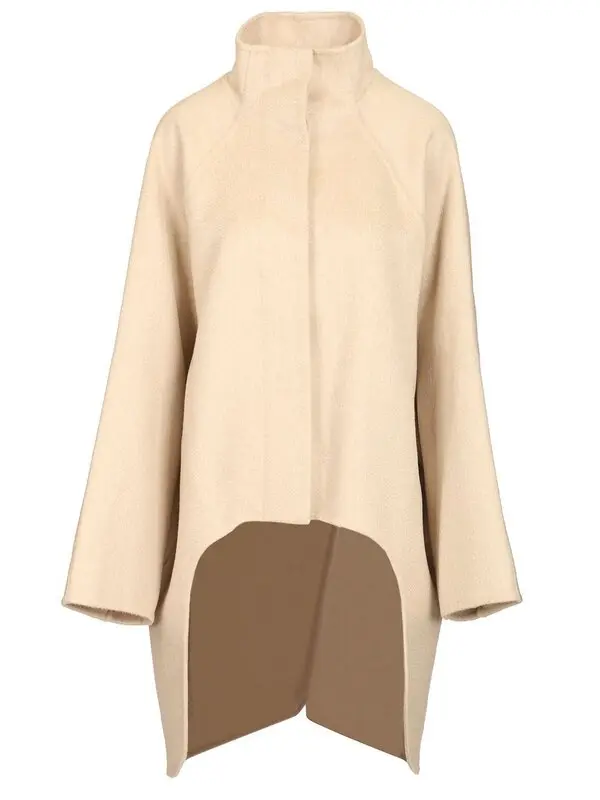 Alaïa Asymmetrical Coat - Cream