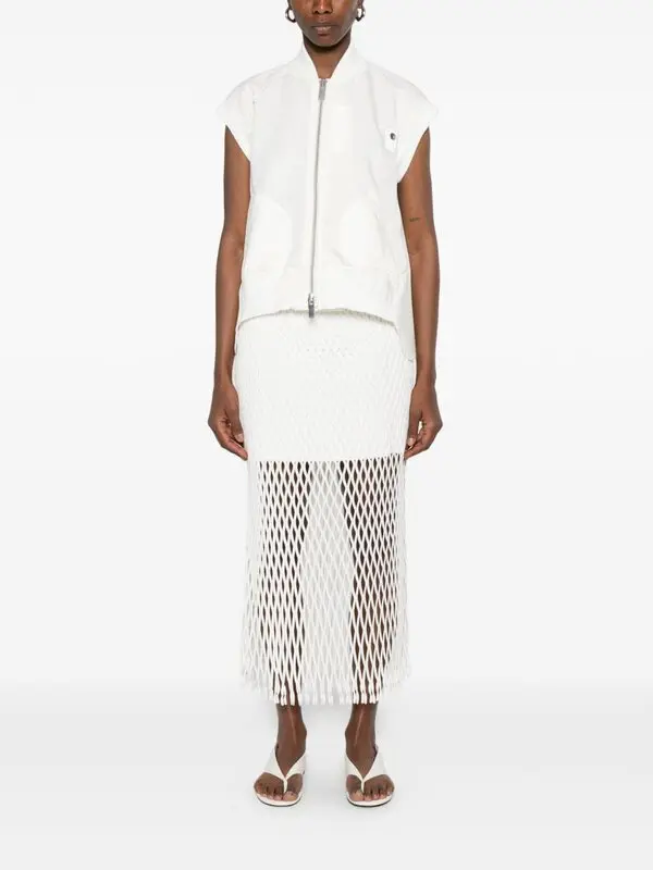 Sacai Wool And Nylon Vest - Multicolor