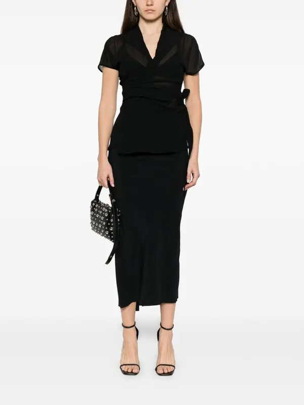 Rick Owens Silk Wrap Top - Multicolor