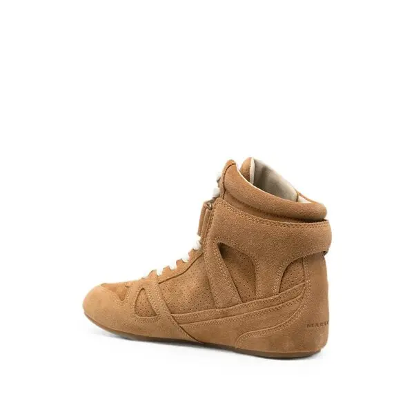 Isabel Marant Étoile Calf Suede High-top Sneakers - Brown
