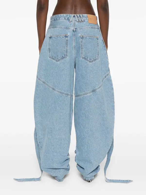 Attico Wide-leg Denim Jeans - Multicolor