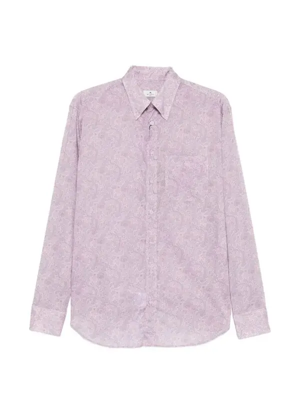 Etro Camicia Con Bottoni E Stampa Paisley