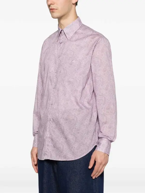 Etro Camicia Con Bottoni E Stampa Paisley