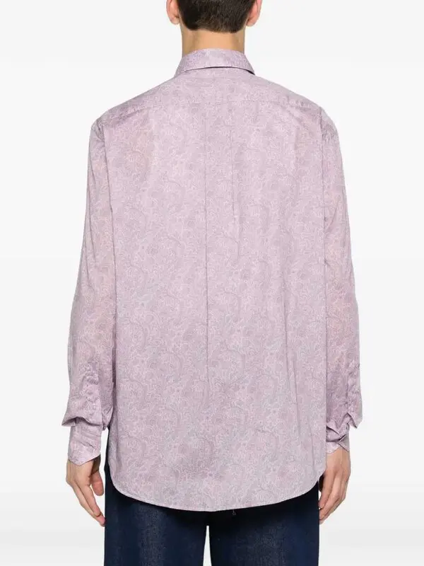 Etro Camicia Con Bottoni E Stampa Paisley