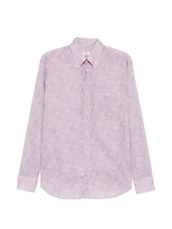 Etro Camicia Con Bottoni E Stampa Paisley - Multicolor
