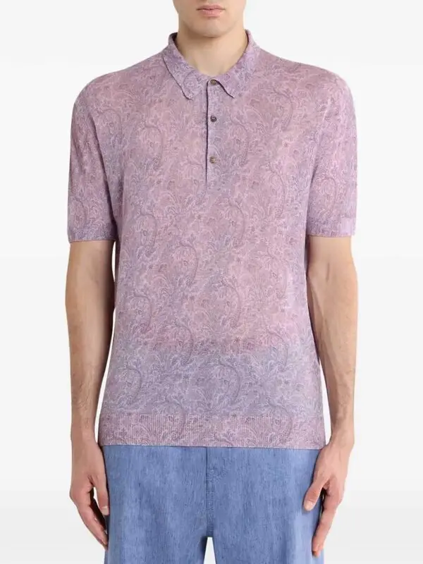 Etro Polo Shirt With Floral Pattern - Multicolor