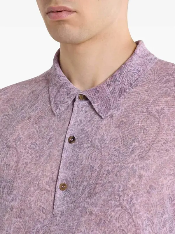 Etro Polo Shirt With Floral Pattern - Multicolor