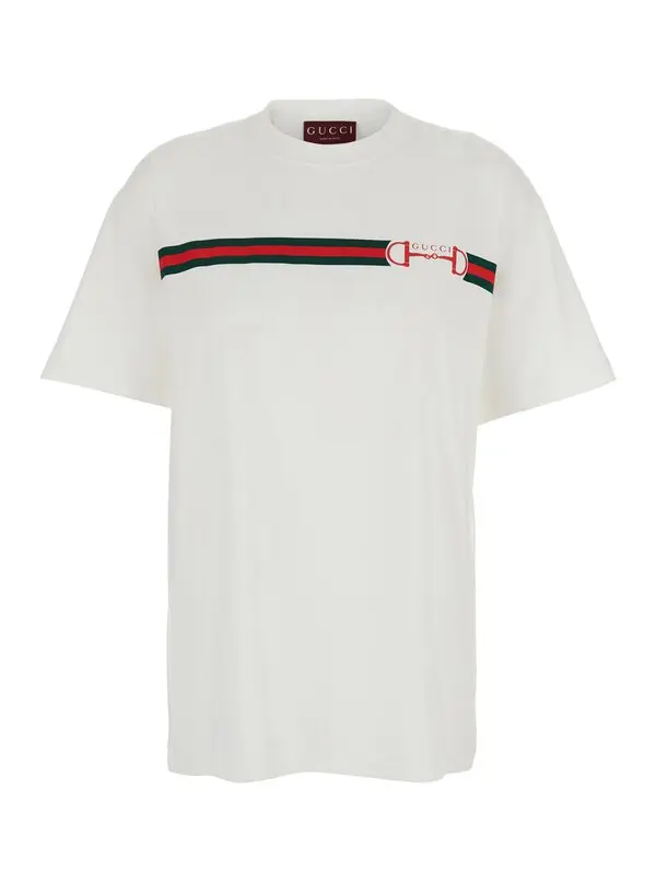 Gucci Cotton T-shirt With Logo Print - White